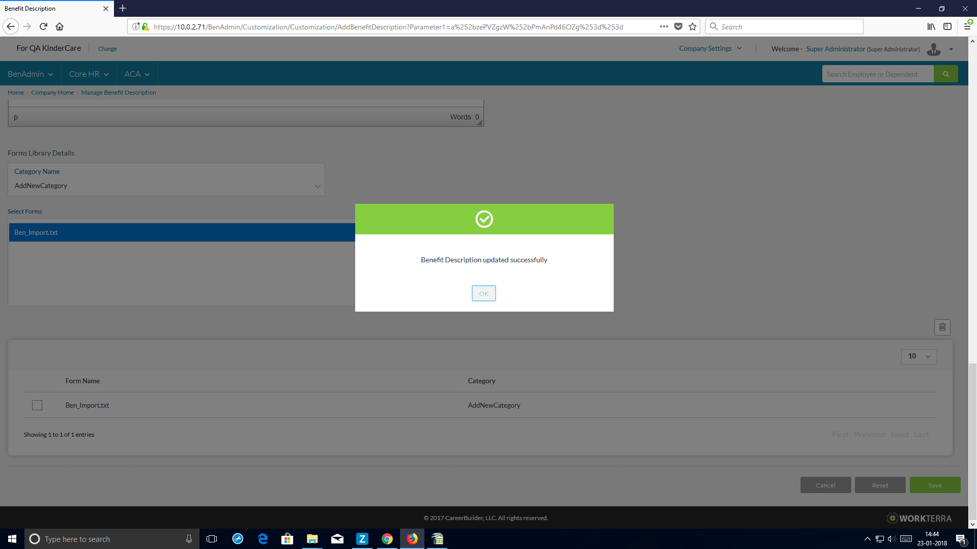 Nf 5777 Codemap Partner Benefit Description Add Form Donot Allow Form With Special